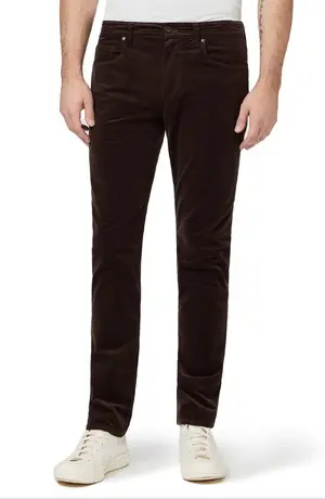Paige Lennox Slim Fit Corduroy Pants Deep Woods