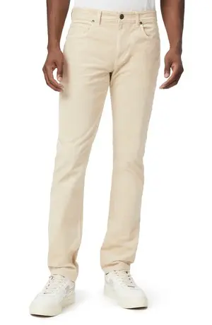 Paige Lennox Slim Fit Corduroy Pants Ivory Cream