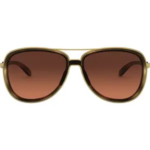 Oakley Split Time Aviator Sunglasses - Brown Tortoise/prizm Brown