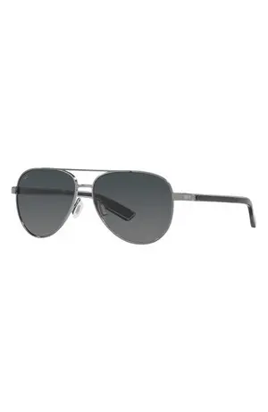 COSTA DEL MAR Peli Aviator Sunglasses - Dark Gunmetal