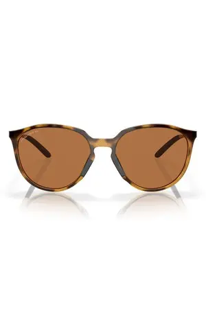 Oakley Sielo 57mm Polarized Round Sunglasses - Bronze