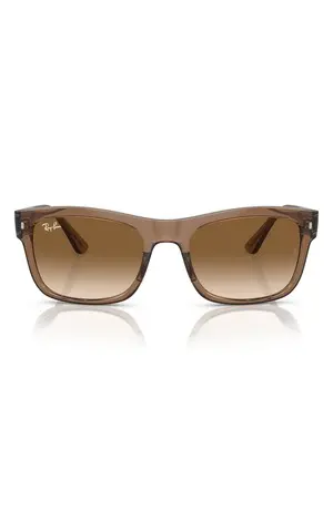 Ray-ban 56mm Gradient Square Sunglasses Brown Gradient