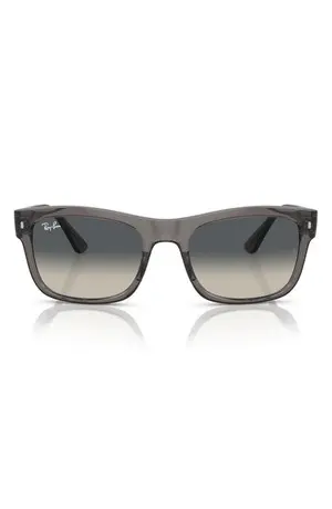 Ray-ban 56mm Gradient Square Sunglasses Grey Flash