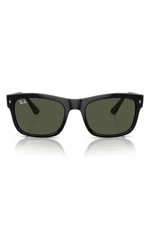 Ray-ban 56mm Rectangle Sunglasses - Black