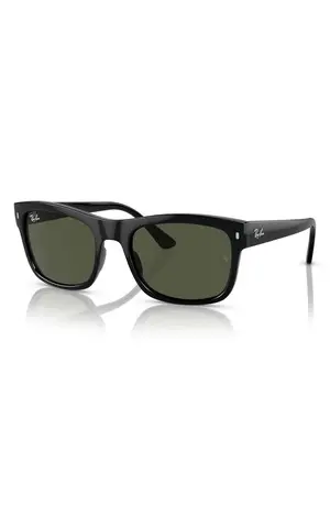 Ray-ban 56mm Rectangle Sunglasses - Black