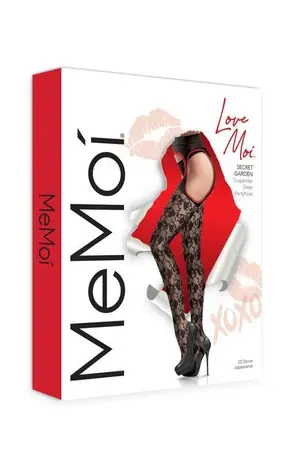 MEMOI Secret Garden Suspender Tights