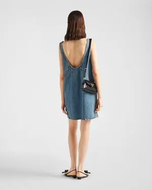 Prada Denim Mini Dress - Mid Blue | Editorialist