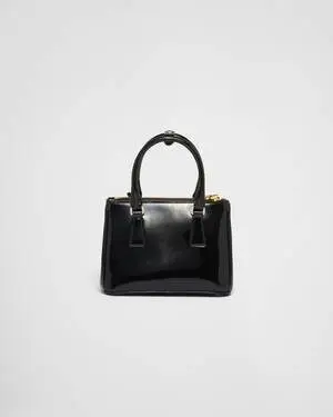 Prada Galleria Mini Patent Leather Bag - Black