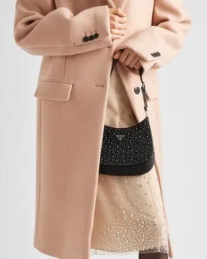 Prada Embroidered Tulle Sheath Dress - Cameo | Editorialist