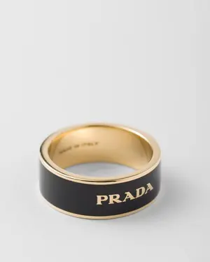 Prada Enameled Metal Ring