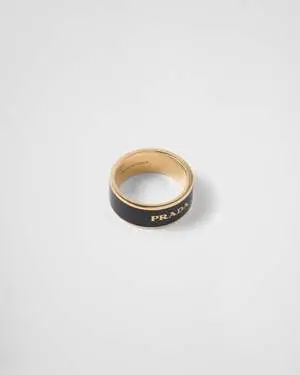 Prada Enameled Metal Ring
