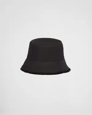 Prada Re-nylon And Shearling Bucket Hat