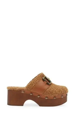 Cordani Winona Faux Shearling Clogs - Cuoio/cuoio