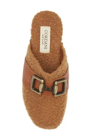 Cordani Winona Faux Shearling Clogs - Cuoio/cuoio