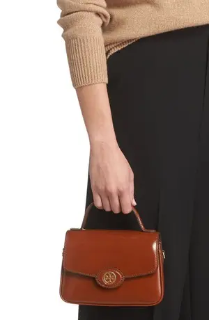 Tory Burch Small Robinson Leather Top Handle Bag