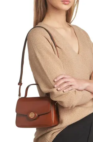 Tory Burch Small Robinson Leather Top Handle Bag