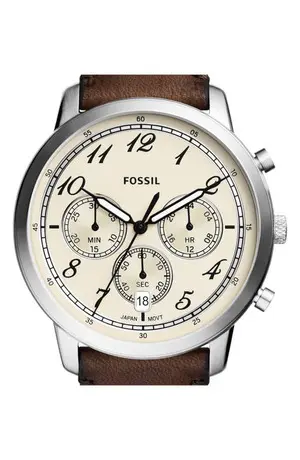Fossil Neutra Chronograph Leather Strap Watch