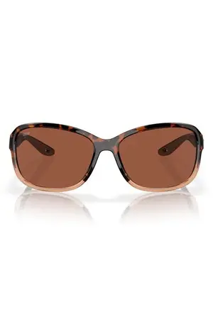 COSTA DEL MAR Seadrift 58mm Square Sunglasses - Copper