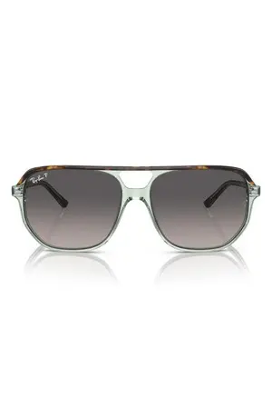 Ray-ban Bill One Irregular Sunglasses - Havana On Transparent Green