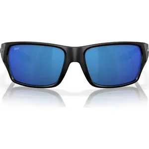 COSTA DEL MAR Tailfin 60mm Polarized Sunglasses - Black/blue Mirror