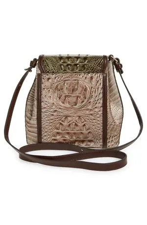 Brahmin Margo Croc Embossed Leather Crossbody Bag