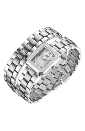 JBW Arc Lab-created Diamond Bracelet Watch - Stainless Steel