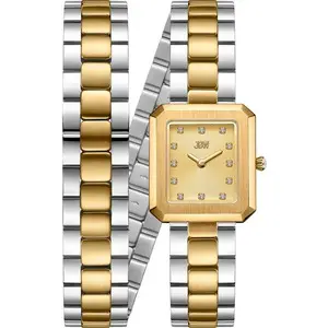 JBW Arc Lab-created Diamond Bracelet Watch - Two-tone