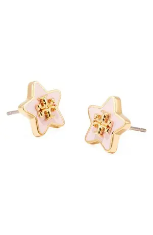 Tory Burch Kira Star Stud Earrings - Tory Gold/pink Snow