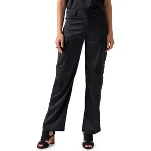 Sanctuary Rowan Satin Straight Leg Cargo Pants