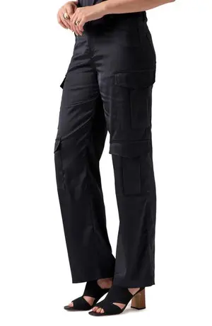 Sanctuary Rowan Satin Straight Leg Cargo Pants