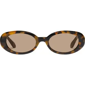 Quay QUAY Felt Cute 52mm Gradient Small Oval Sunglasses Pebble Tort/ Tan