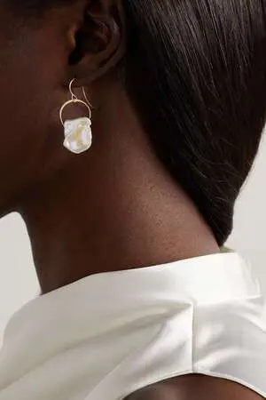 MELISSA JOY MANNING 14-karat Recycled Pearl Drop Earrings