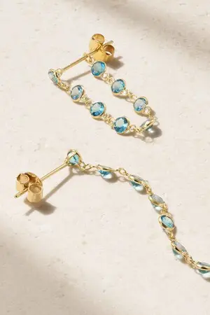 Jia Jia 14-karat Gold Topaz Drop Earrings