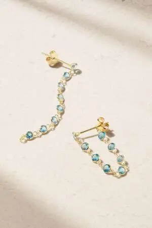 Jia Jia 14-karat Gold Topaz Drop Earrings