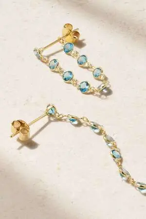 Jia Jia 14-karat Gold Topaz Drop Earrings