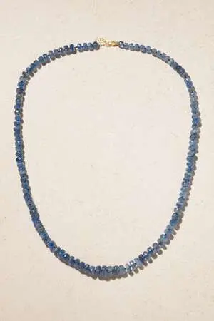Jia Jia 14-karat Gold Kyanite Beaded Necklace