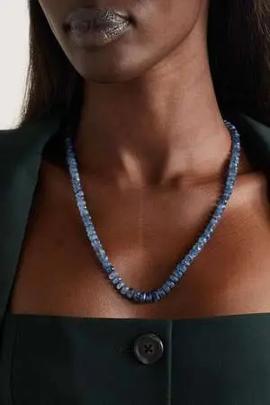Jia Jia 14-karat Gold Kyanite Beaded Necklace