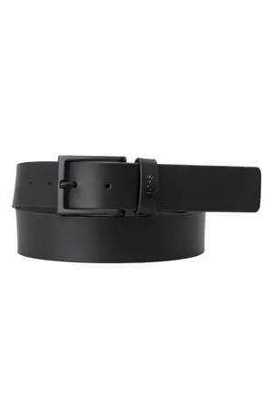 BOSS BOSS Timon Leather Belt Black