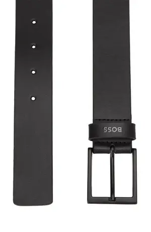 BOSS Timon Leather Belt - Black