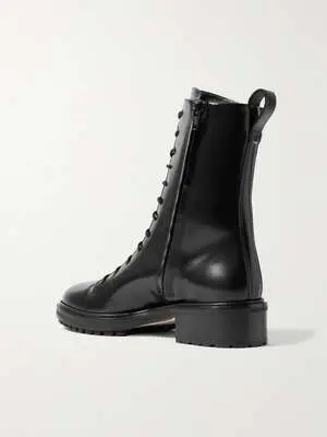 AeydĒ Isa Leather Combat Boots - Black