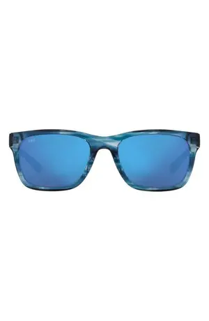 COSTA DEL MAR Tybee Rectangle Sunglasses - Blue Mirror