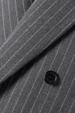 Saint Laurent Pinstriped Double-breasted Wool Blazer