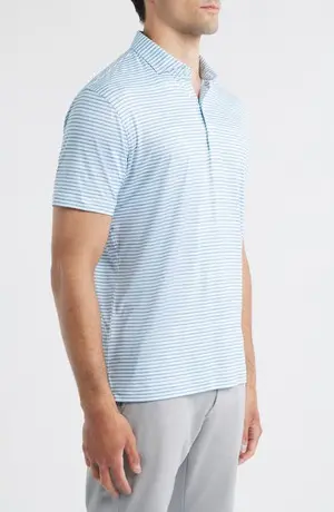 Johnnie-o Warwick Stripe Prep-formance Polo - Tide