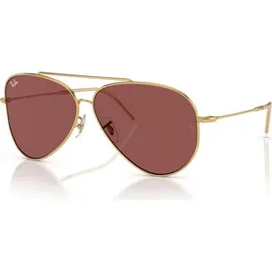 Ray-ban 59mm Aviator Sunglasses - Dark Violet