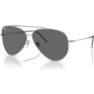 Ray-ban 59mm Aviator Sunglasses - Silver