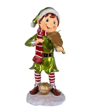 NATIONAL TREE COMPANY National Tree Company 36In Fiddle Playing Pixie Elf With Multicolor Lights - Multicolor