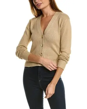 St. John St. John Ribbed Cardigan - Gold