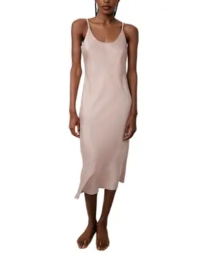 Lunya Washable Silk Bias Slip Dress - Delicate Pink