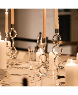 Christofle Vertigo Plated Four Ring Candlestick