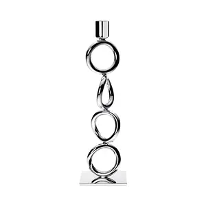 Christofle Vertigo Plated Four Ring Candlestick - Silver